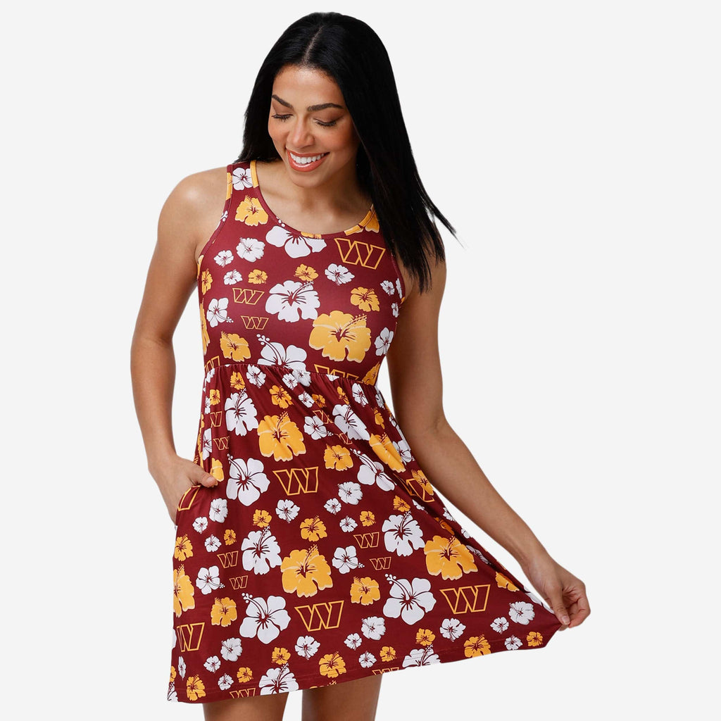 Washington Commanders Womens Fan Favorite Floral Sundress FOCO