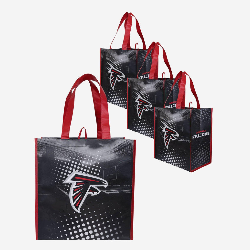 Atlanta Falcons 4 Pack Reusable Shopping Bag FOCO