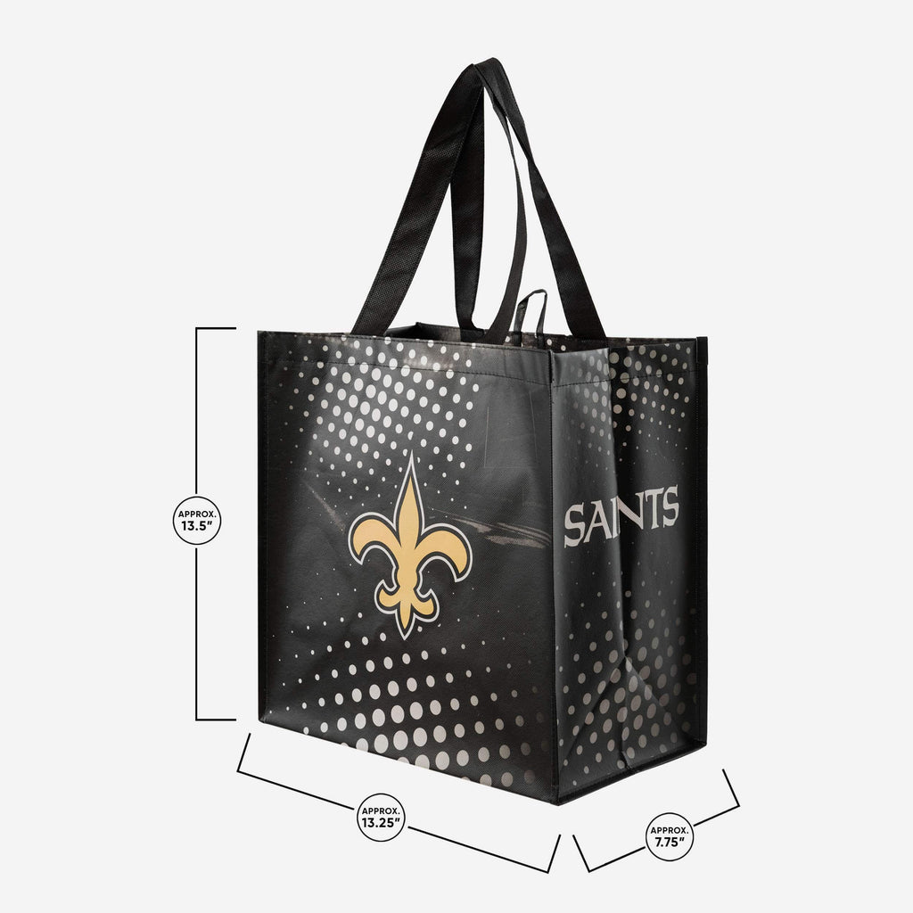 New Orleans Saints 4 Pack Reusable Shopping Bags FOCO