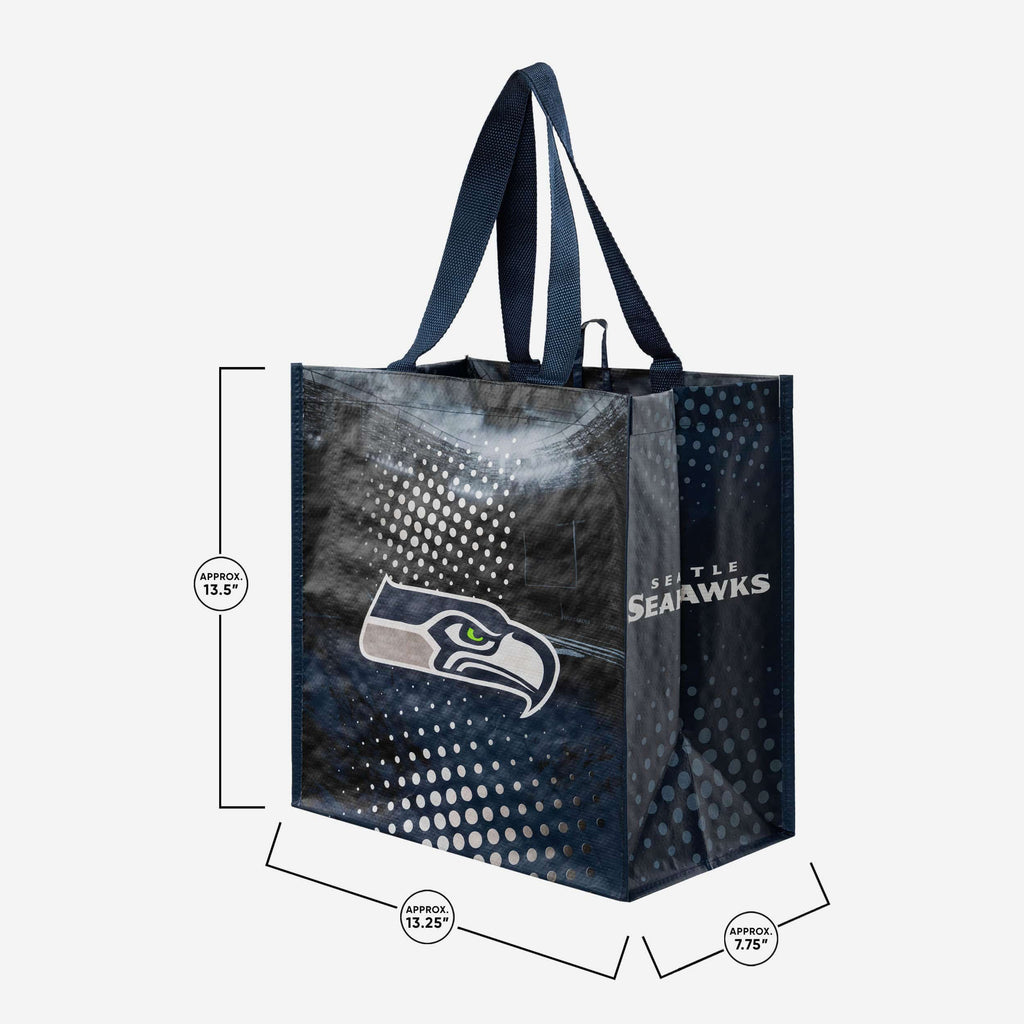 Seattle Seahawks 4 Pack Reusable Shopping Bags FOCO