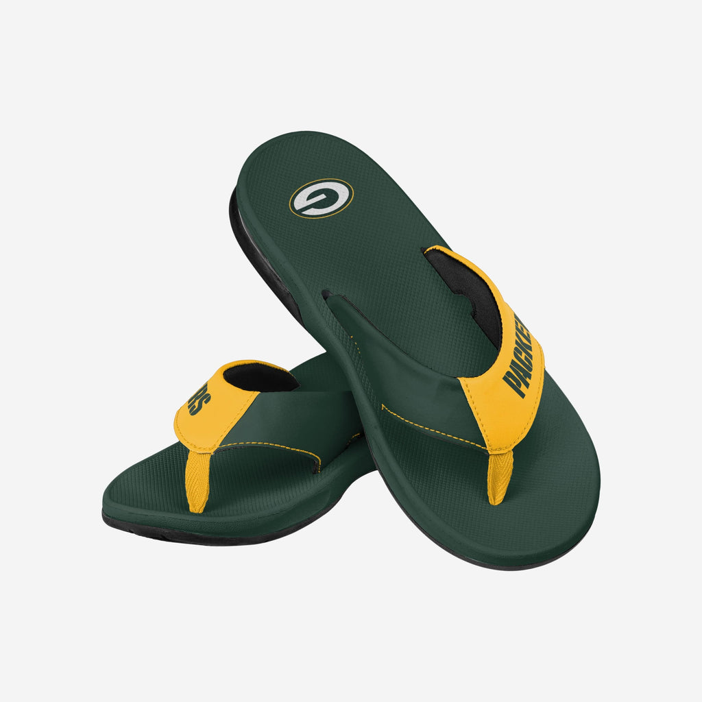 Green Bay Packers Team Color Contour Flip Flop FOCO