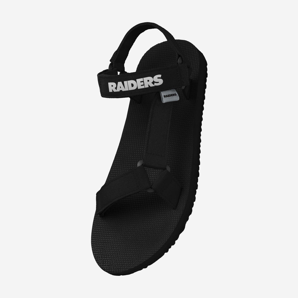 Las Vegas Raiders Mens Solid Strap Sandal FOCO