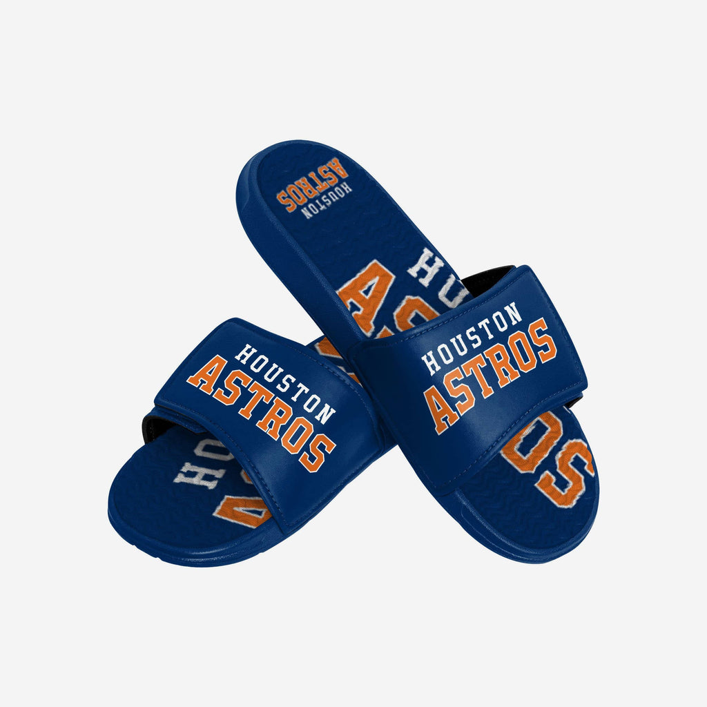 Houston Astros Colorblock Big Logo Gel Slide FOCO