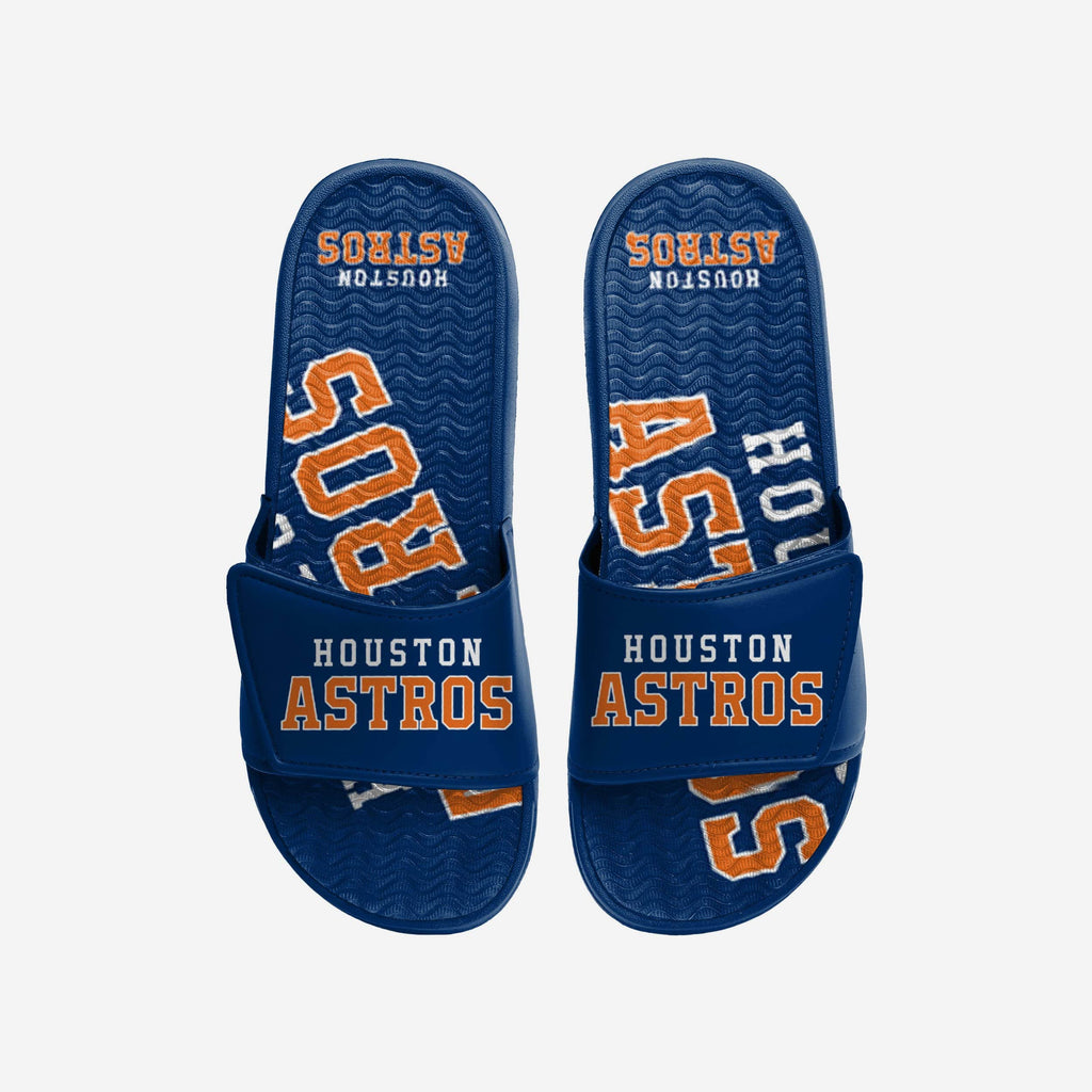 Houston Astros Colorblock Big Logo Gel Slide FOCO