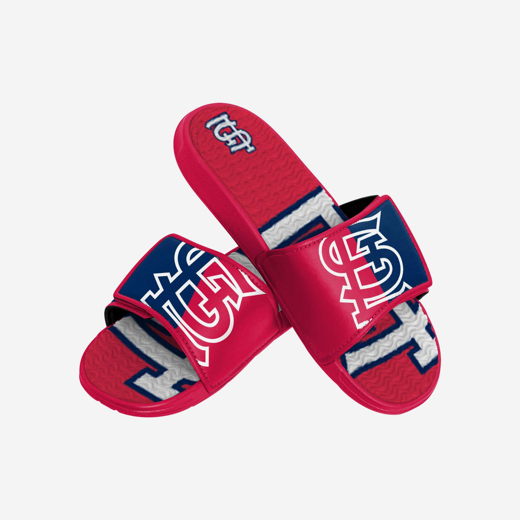 St Louis Cardinals Colorblock Big Logo Gel Slide FOCO