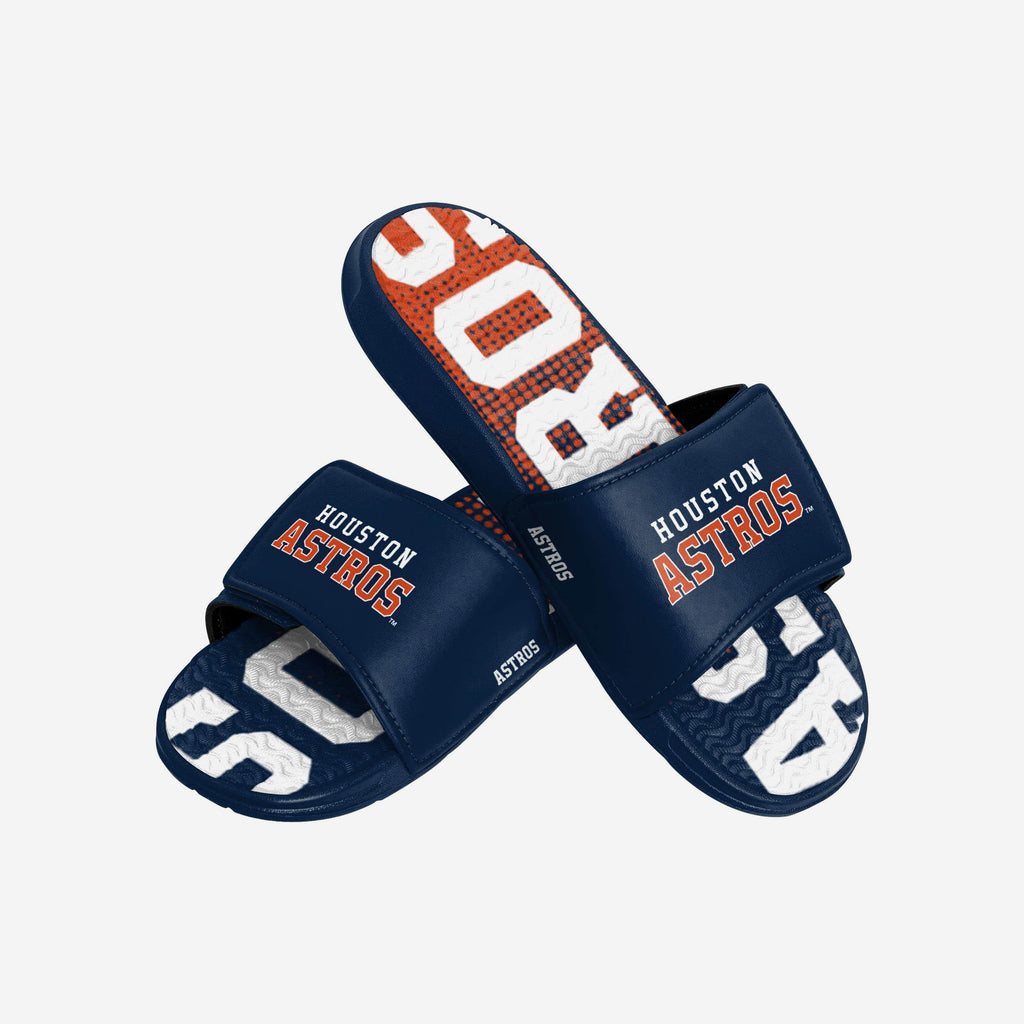 Houston Astros Gradient Wordmark Gel Slide FOCO