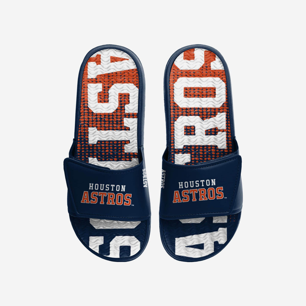 Houston Astros Gradient Wordmark Gel Slide FOCO