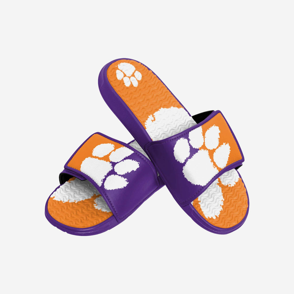 Clemson Tigers Colorblock Big Logo Gel Slide FOCO