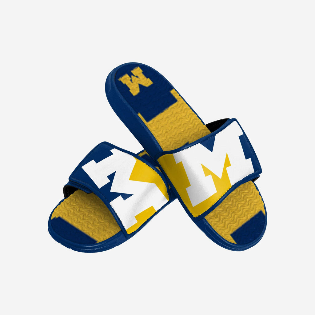 Michigan Wolverines Colorblock Big Logo Gel Slide FOCO