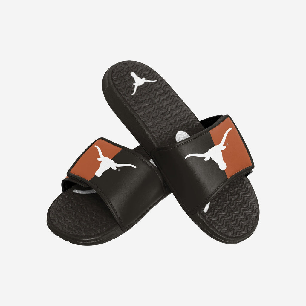 Texas Longhorns Colorblock Big Logo Gel Slide FOCO