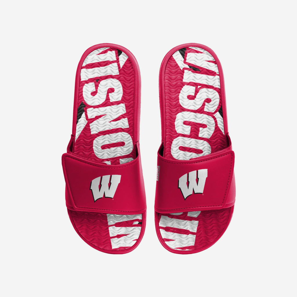 Wisconsin Badgers Bold Wordmark Gel Slide FOCO