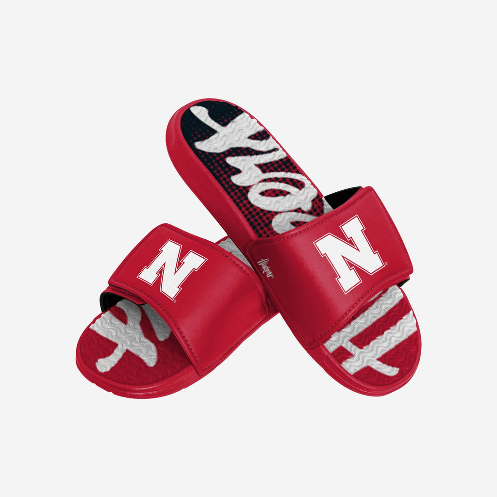Nebraska Cornhuskers Gradient Wordmark Gel Slide FOCO