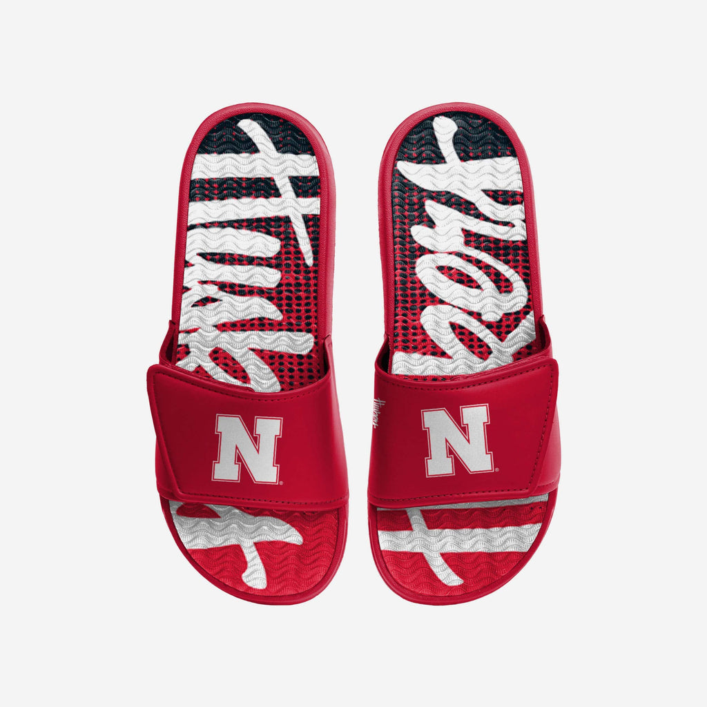 Nebraska Cornhuskers Gradient Wordmark Gel Slide FOCO