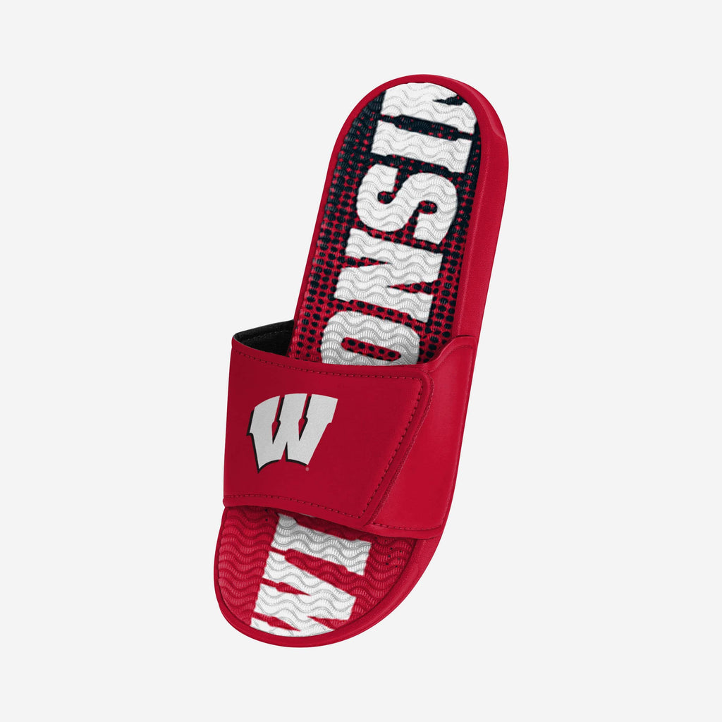 Wisconsin Badgers Gradient Wordmark Gel Slide FOCO