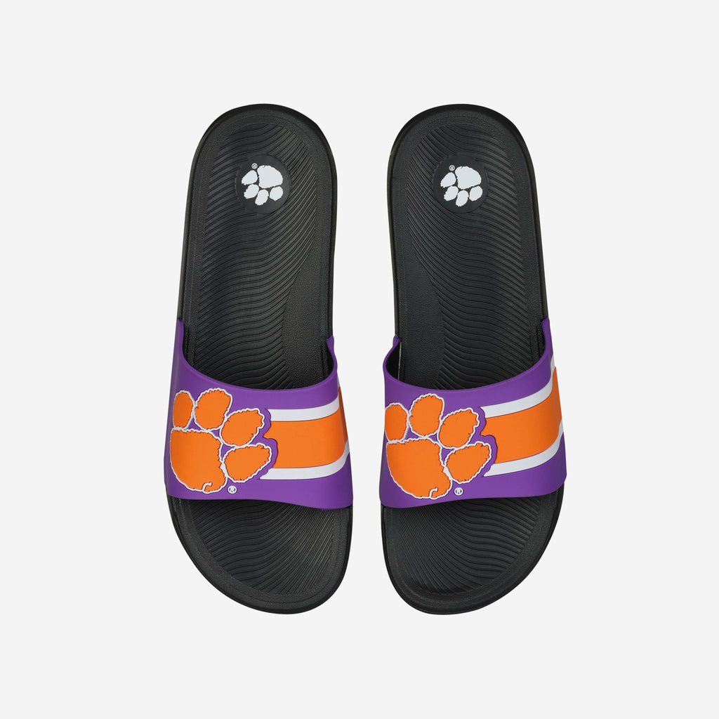 Clemson Tigers Striped Big Logo Raised Slide FOCO