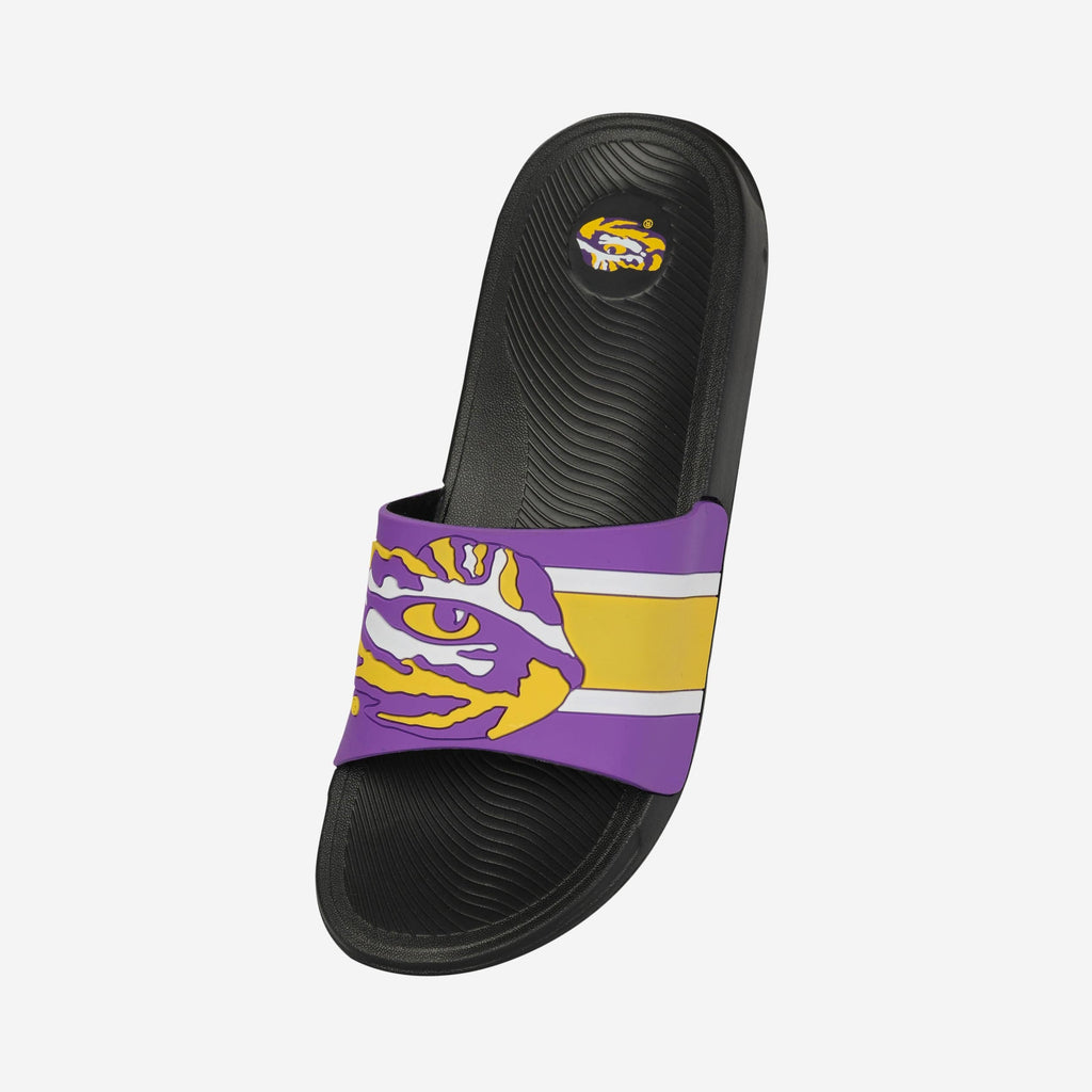 LSU Tigers Striped Big Logo Raised Slide FOCO