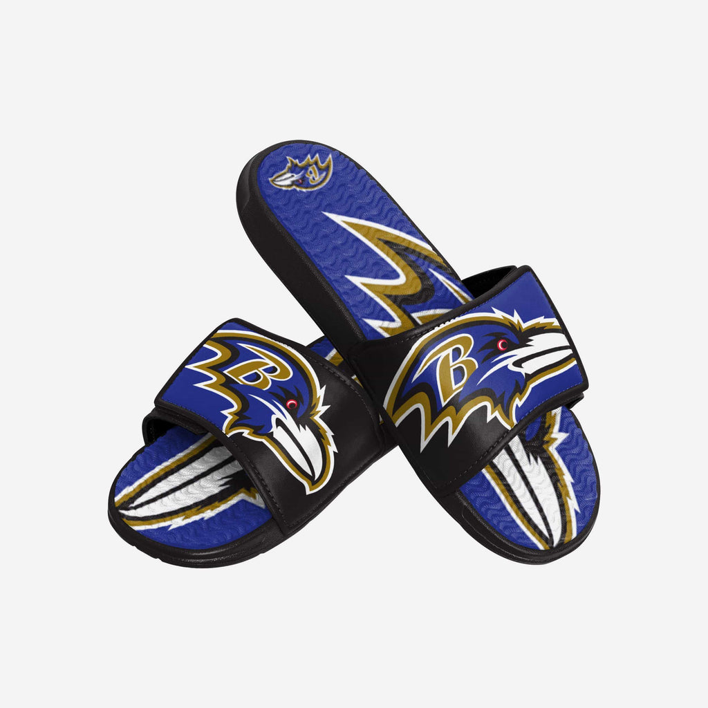 Baltimore Ravens Colorblock Big Logo Gel Slide FOCO