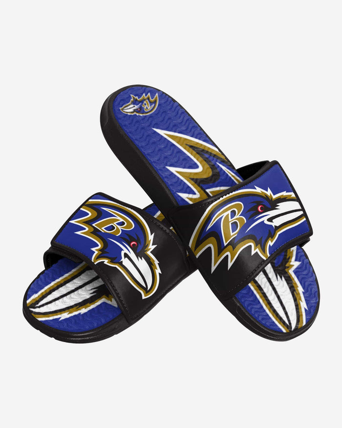 Baltimore Ravens Colorblock Big Logo Gel Slide FOCO