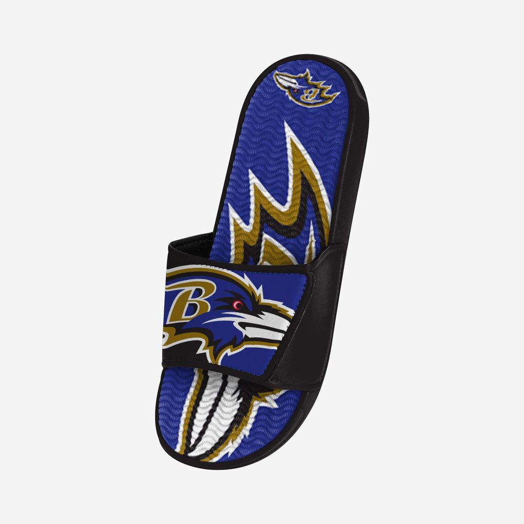 Baltimore Ravens Colorblock Big Logo Gel Slide FOCO