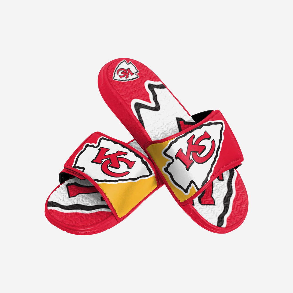Kansas City Chiefs Colorblock Big Logo Gel Slide FOCO