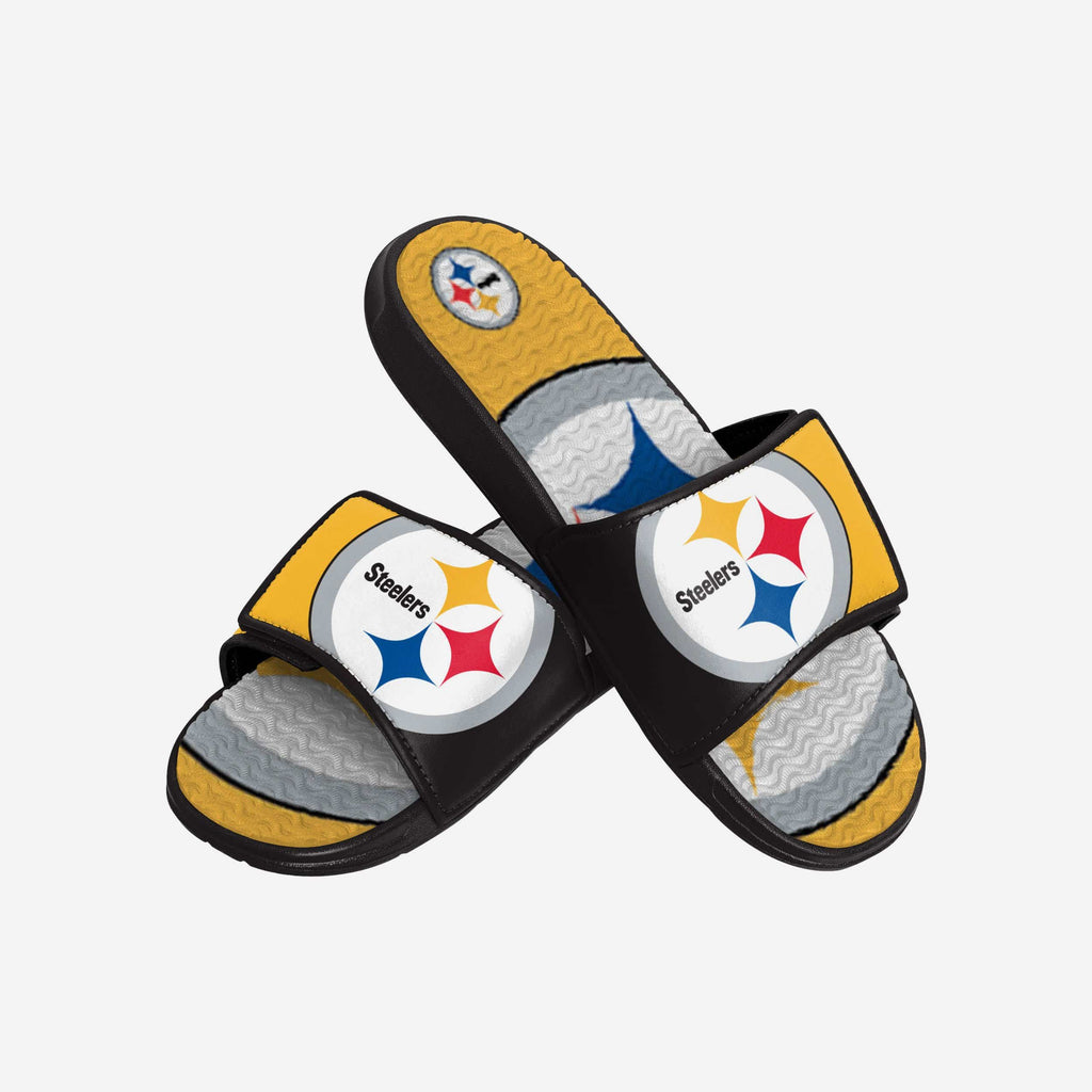 Pittsburgh Steelers Colorblock Big Logo Gel Slide FOCO
