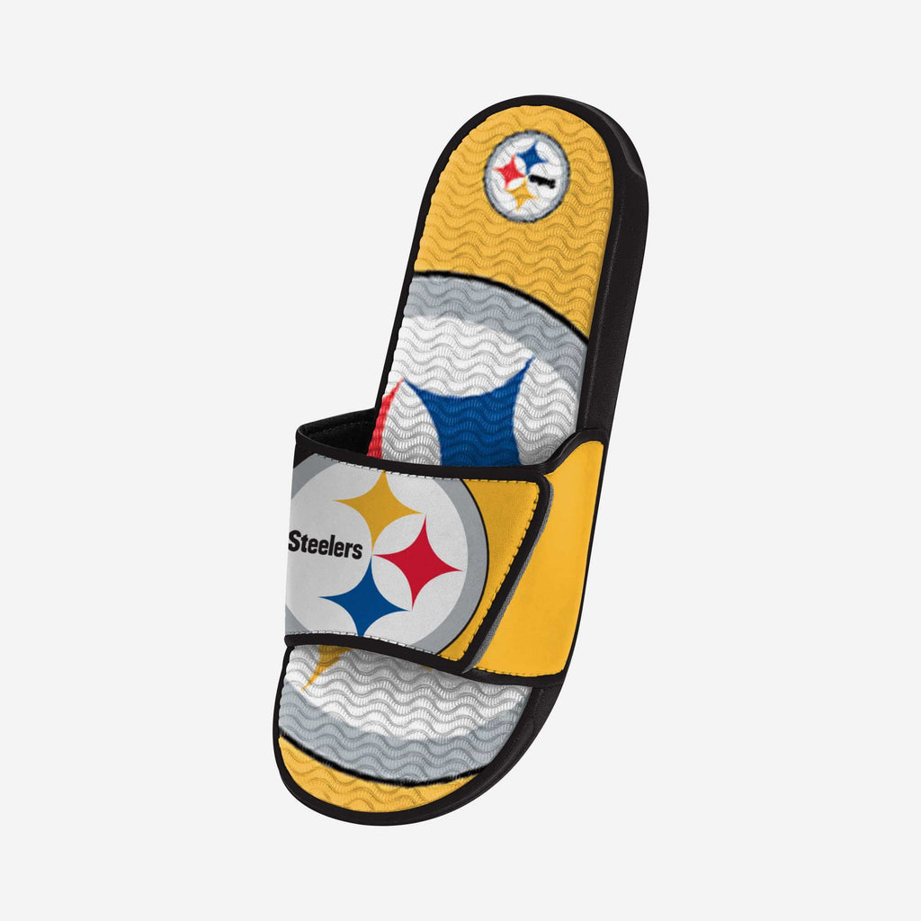 Pittsburgh Steelers Colorblock Big Logo Gel Slide FOCO