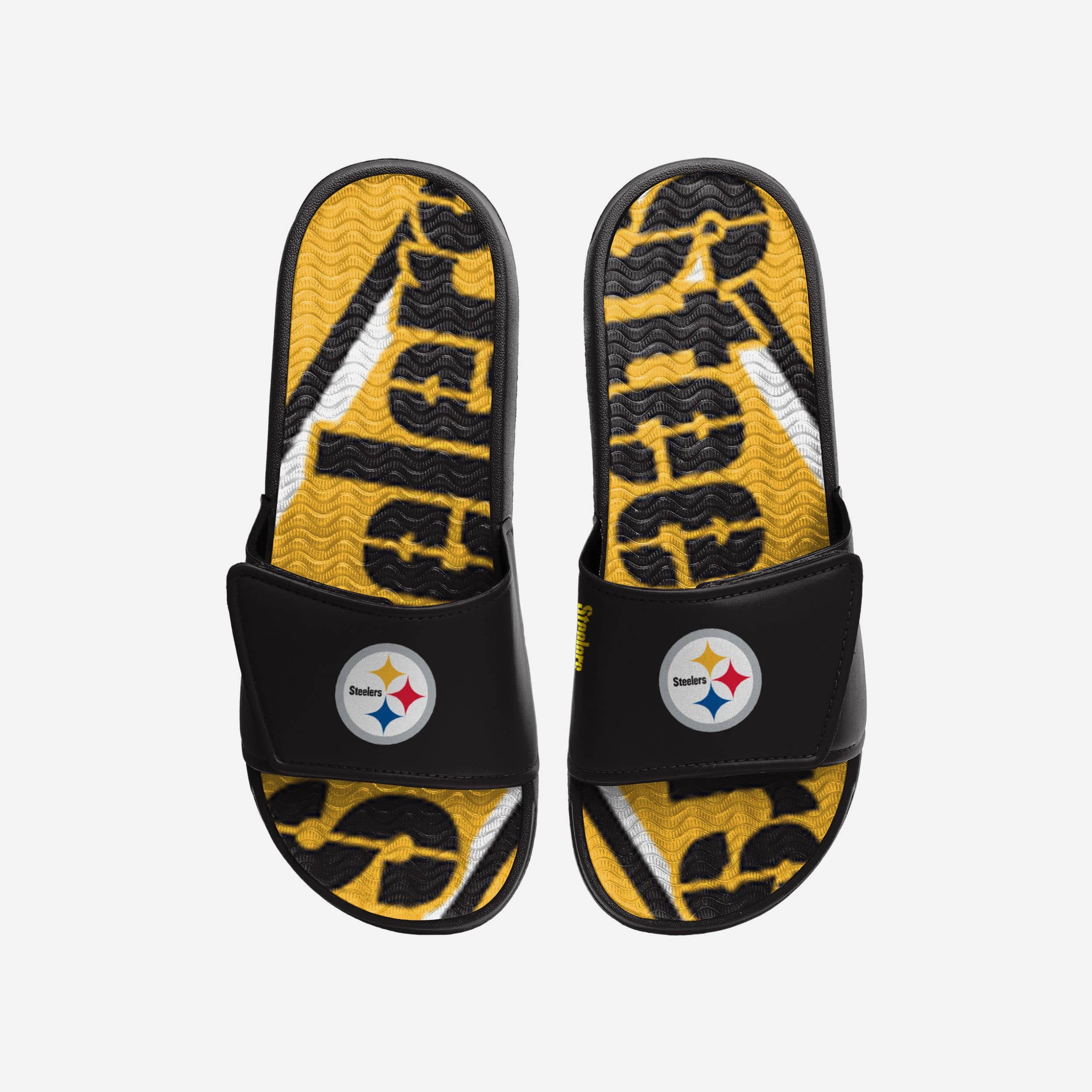 Pittsburgh Steelers Bold Wordmark Gel Slide FOCO