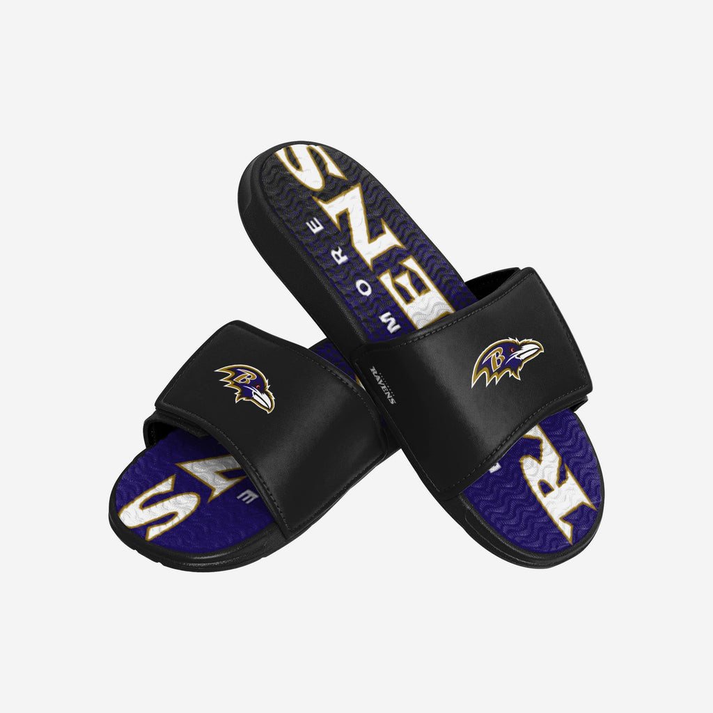 Baltimore Ravens Gradient Wordmark Gel Slide FOCO