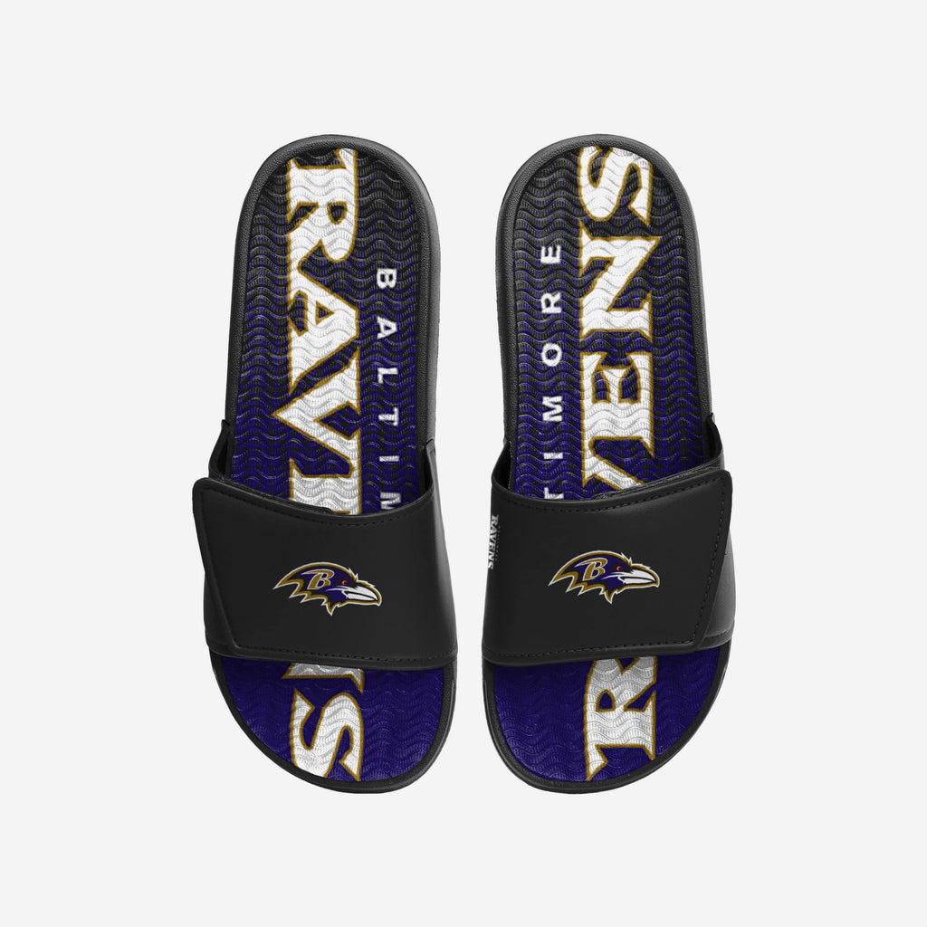 Baltimore Ravens Gradient Wordmark Gel Slide FOCO