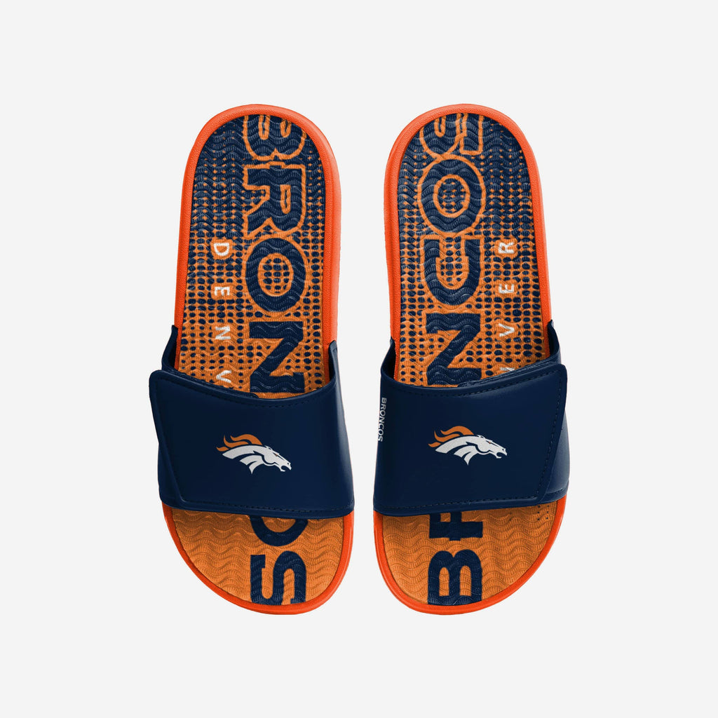 Denver Broncos Gradient Wordmark Gel Slide FOCO