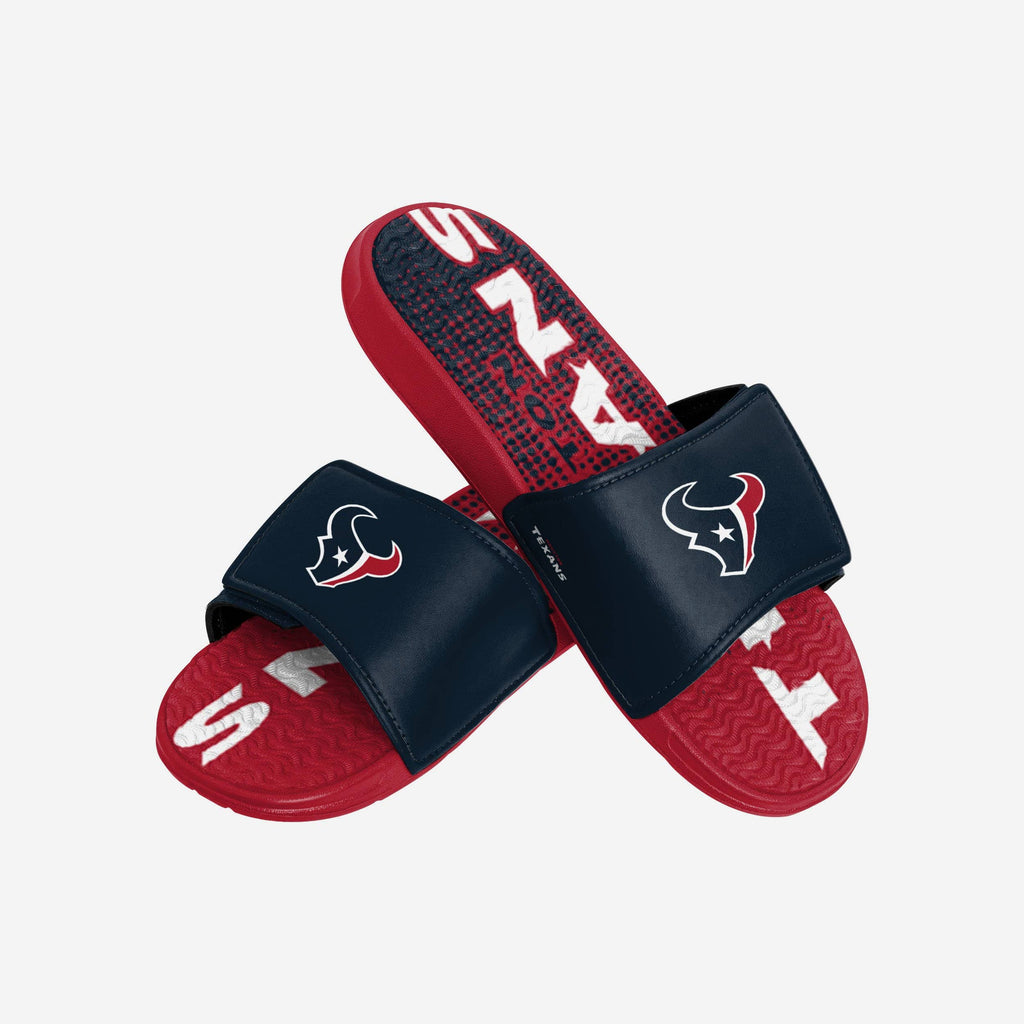 Houston Texans Gradient Wordmark Gel Slide FOCO