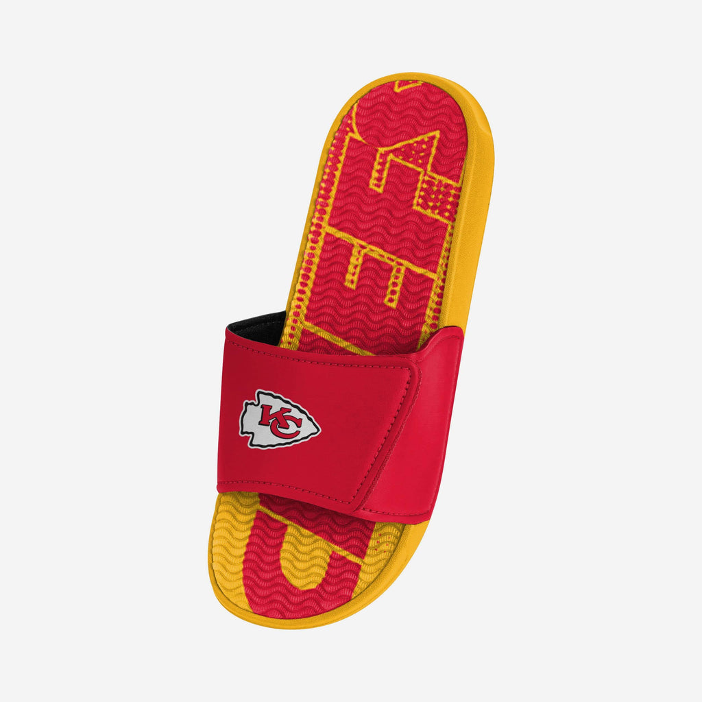 Kansas City Chiefs Gradient Wordmark Gel Slide FOCO