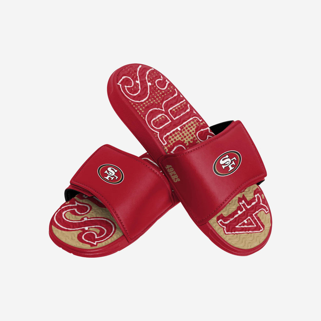 San Francisco 49ers Gradient Wordmark Gel Slide FOCO