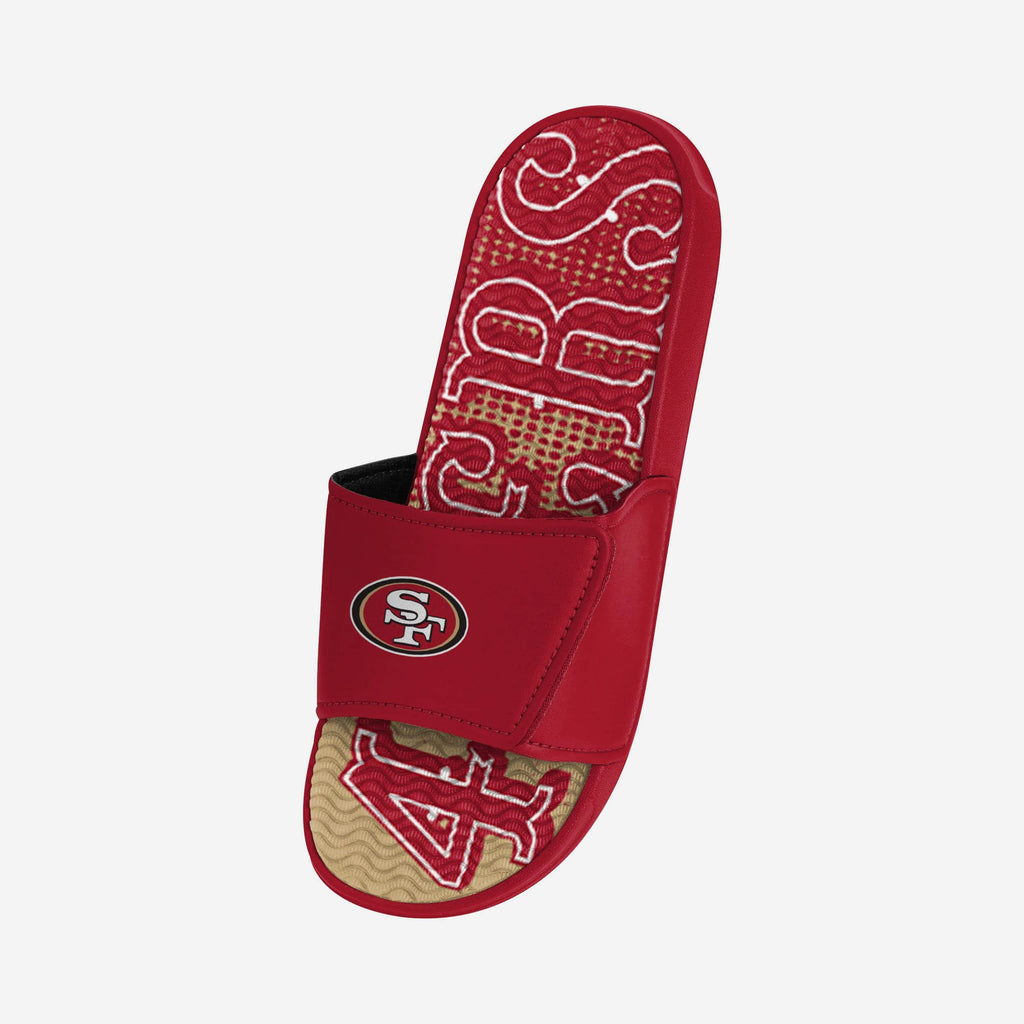 San Francisco 49ers Gradient Wordmark Gel Slide FOCO
