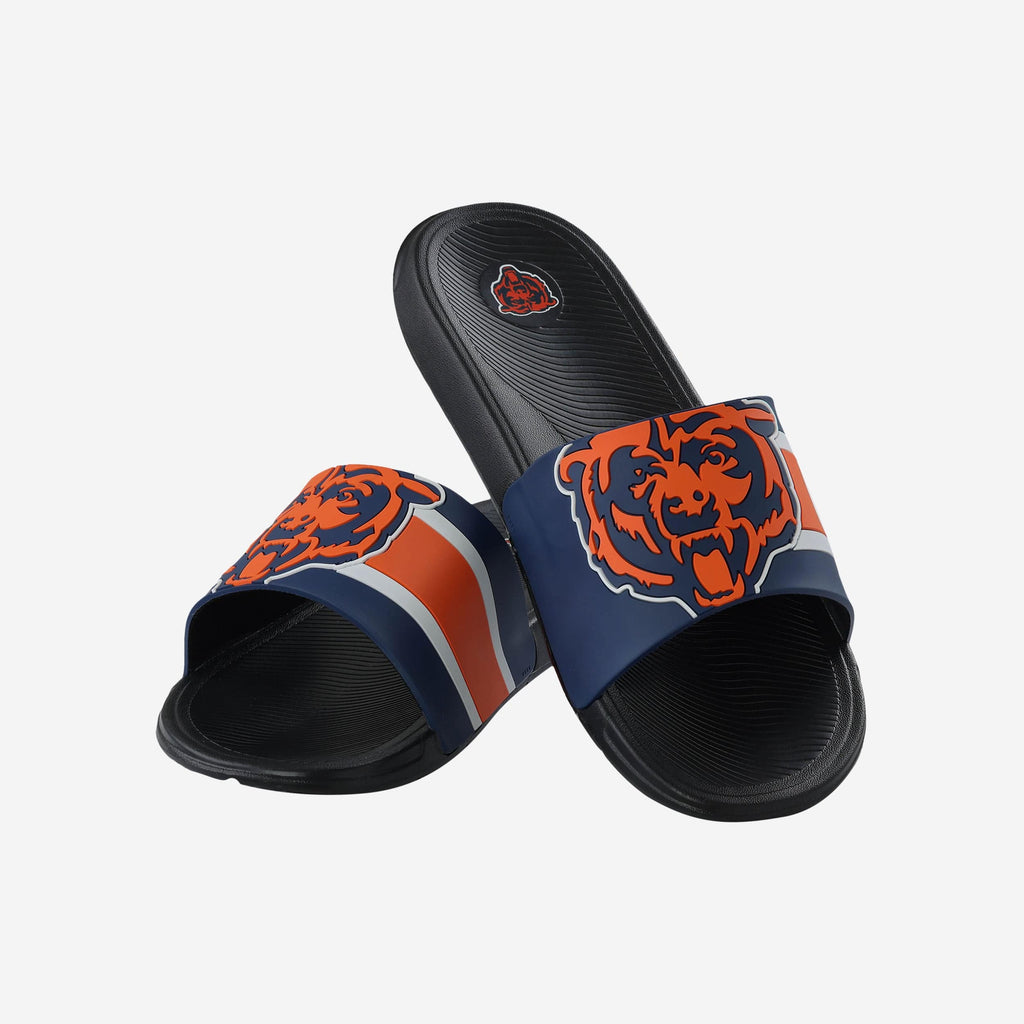 Chicago Bears Striped Big Logo Raised Slide FOCO
