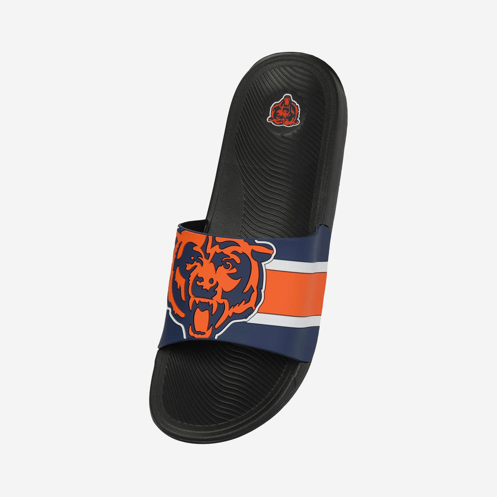 Chicago Bears Striped Big Logo Raised Slide FOCO