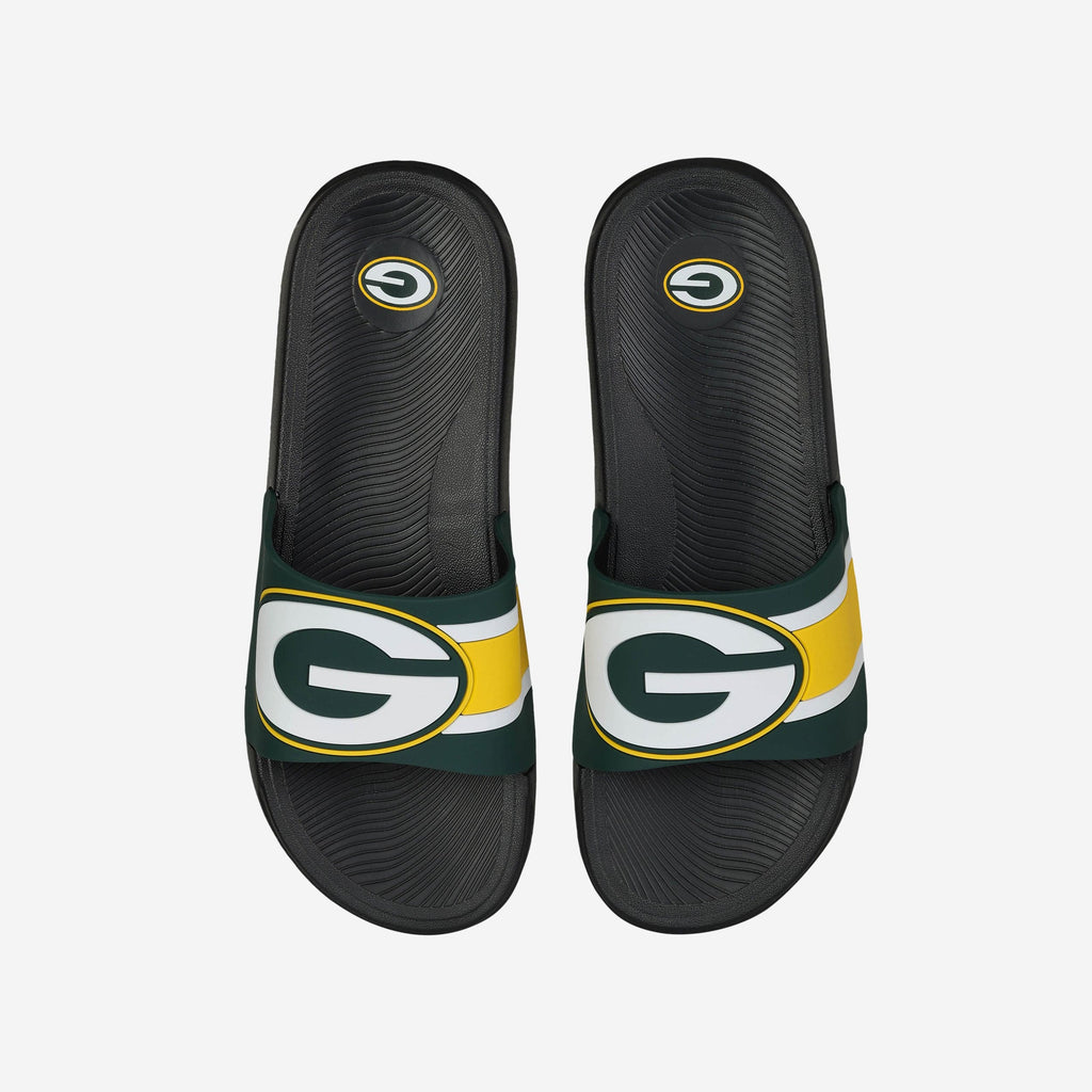 Green Bay Packers Striped Big Logo Raised Slide FOCO