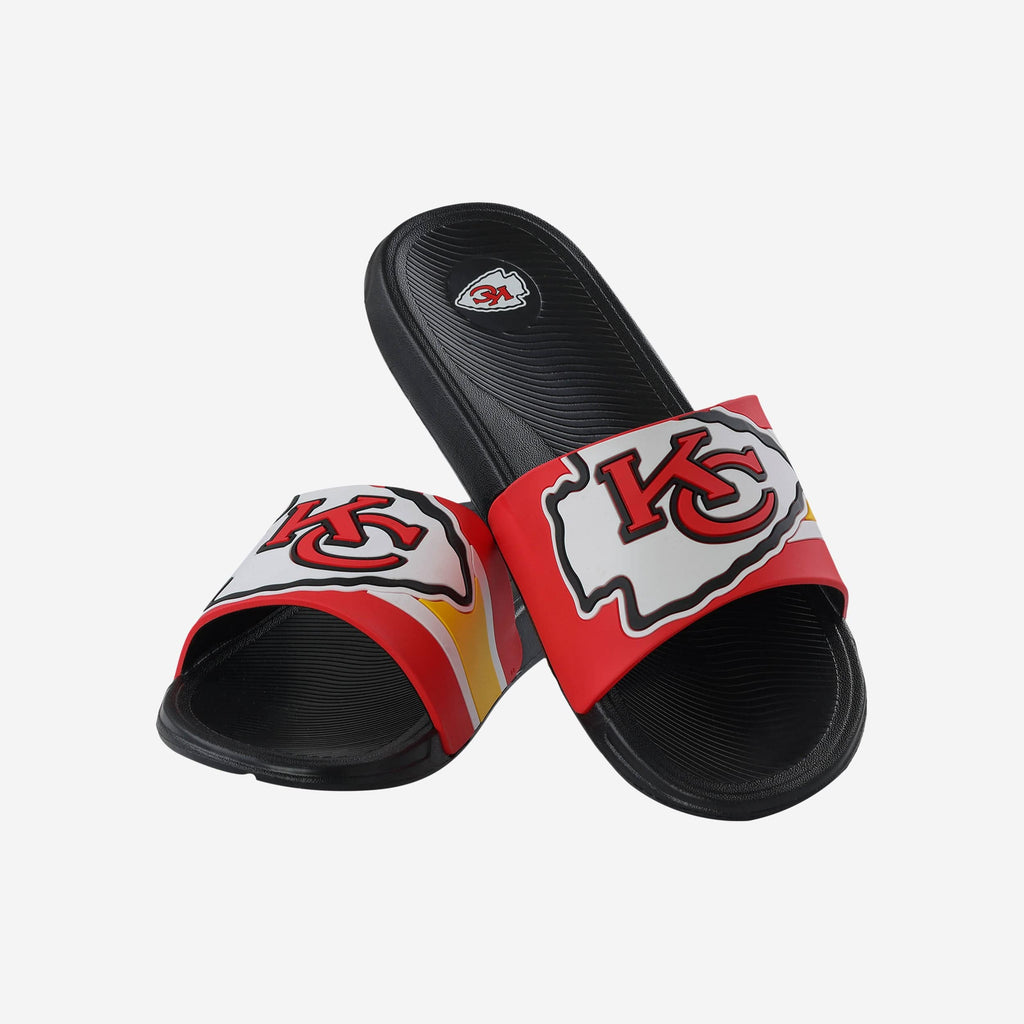 Kansas City Chiefs Striped Big Logo Raised Slide FOCO