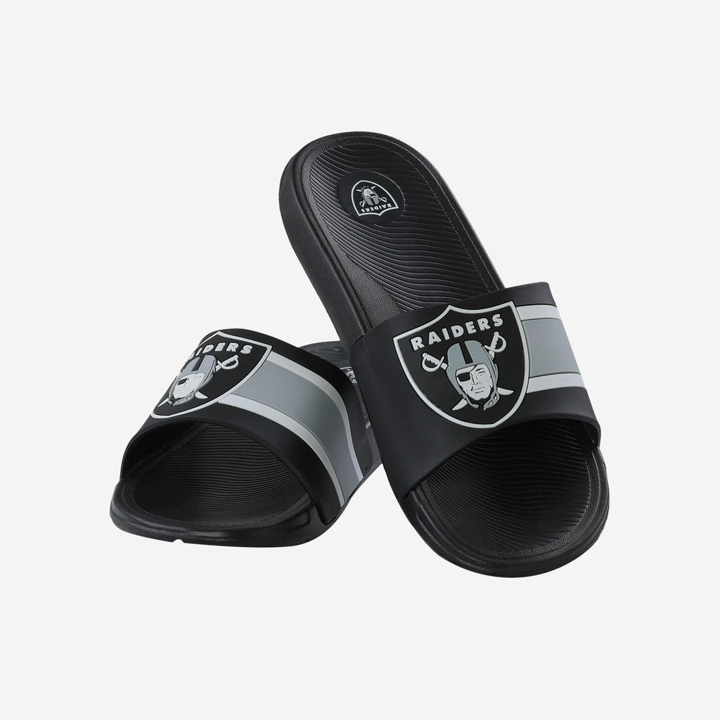 Las Vegas Raiders Striped Big Logo Raised Slide FOCO