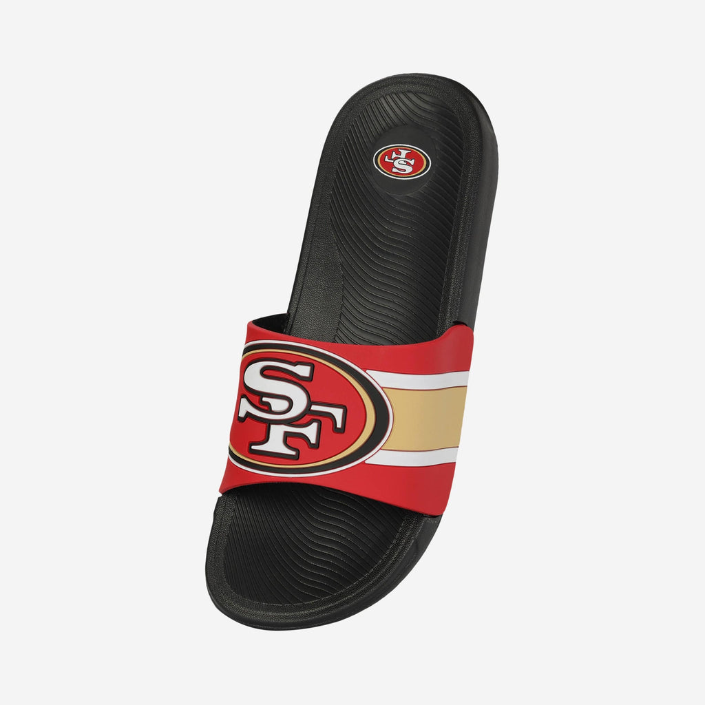 San Francisco 49ers Striped Big Logo Raised Slide FOCO