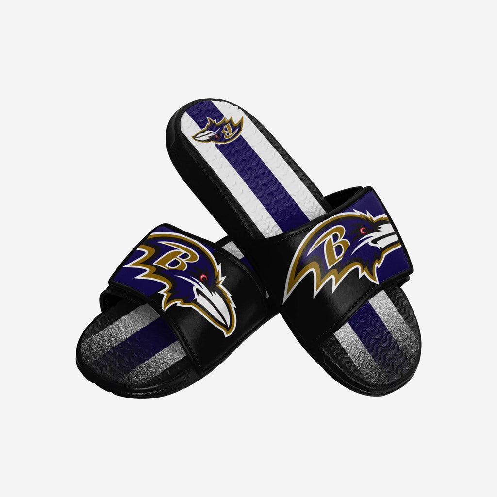 Baltimore Ravens Team Stripe Gel Slide FOCO