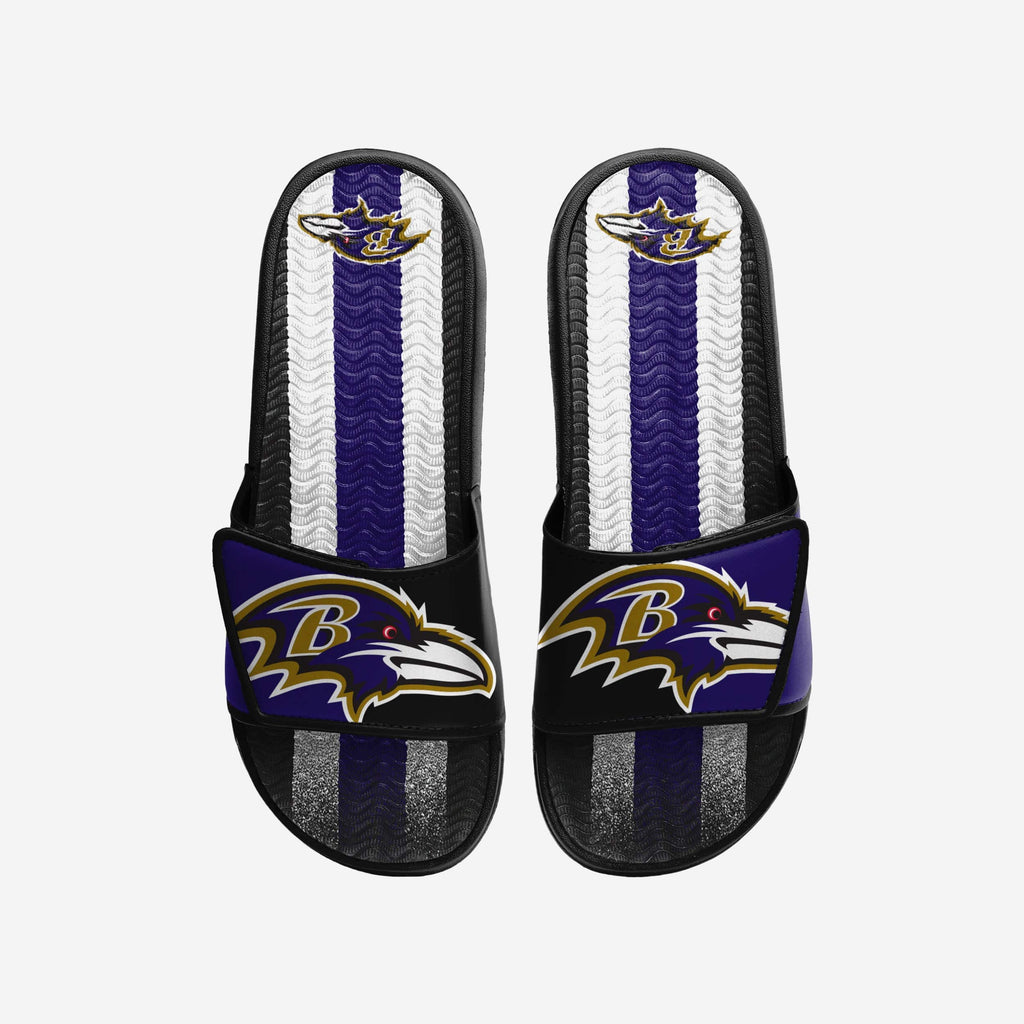 Baltimore Ravens Team Stripe Gel Slide FOCO