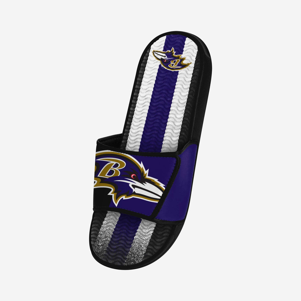 Baltimore Ravens Team Stripe Gel Slide FOCO