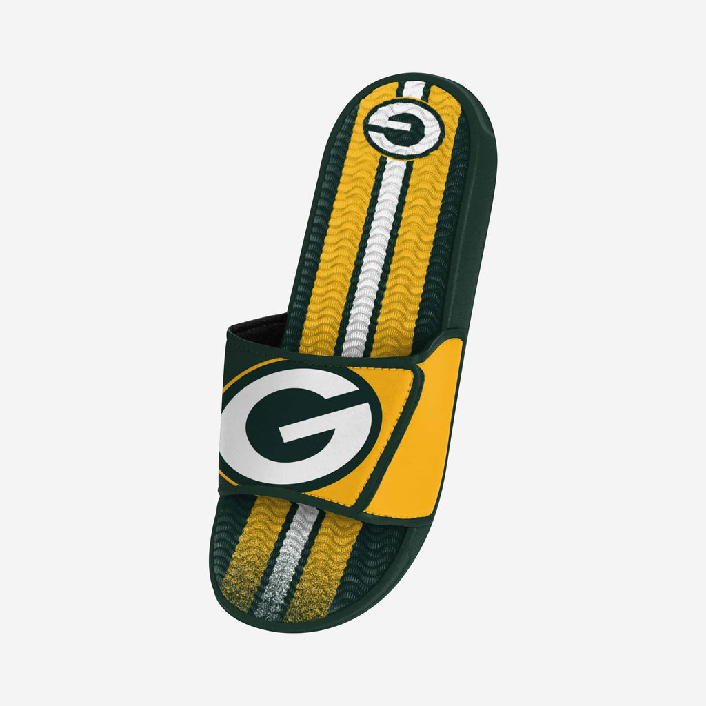 Green Bay Packers Team Stripe Gel Slide FOCO