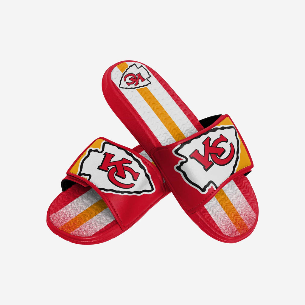Kansas City Chiefs Team Stripe Gel Slide FOCO