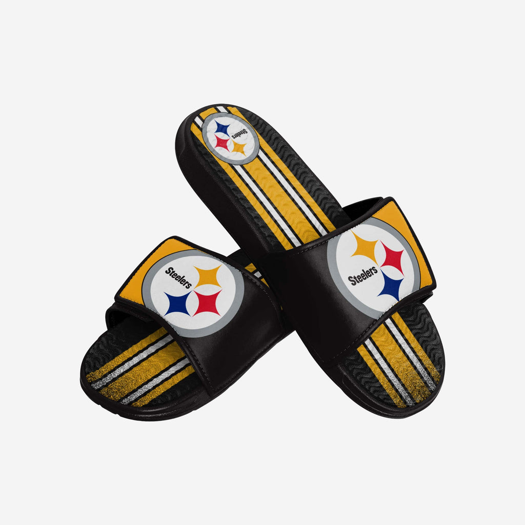Pittsburgh Steelers Team Stripe Gel Slide FOCO