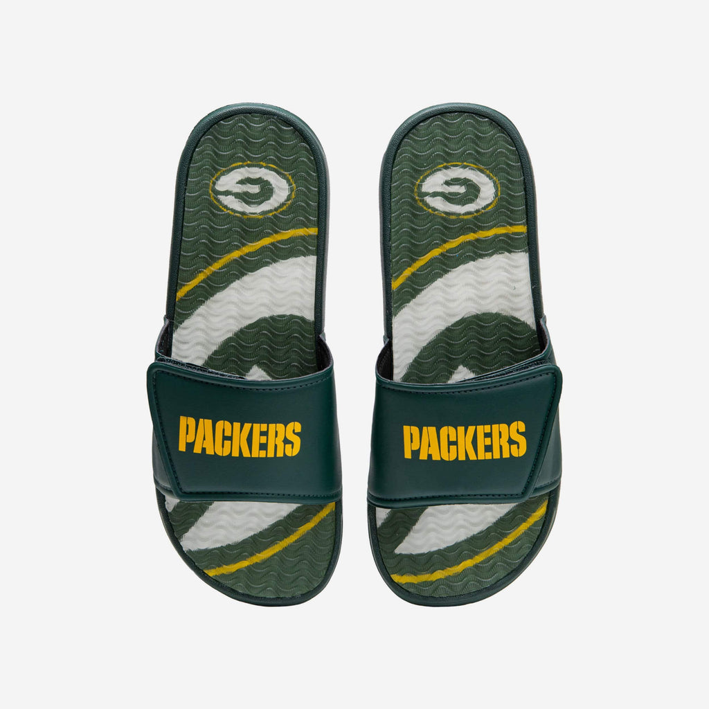 Green Bay Packers Wordmark Gel Slide FOCO