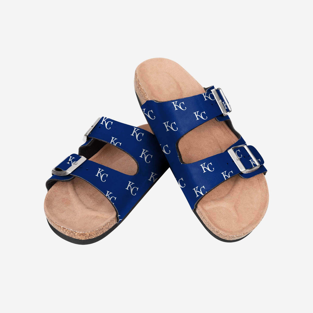 Kansas City Royals Womens Team Logo Double Buckle Sandal FOCO