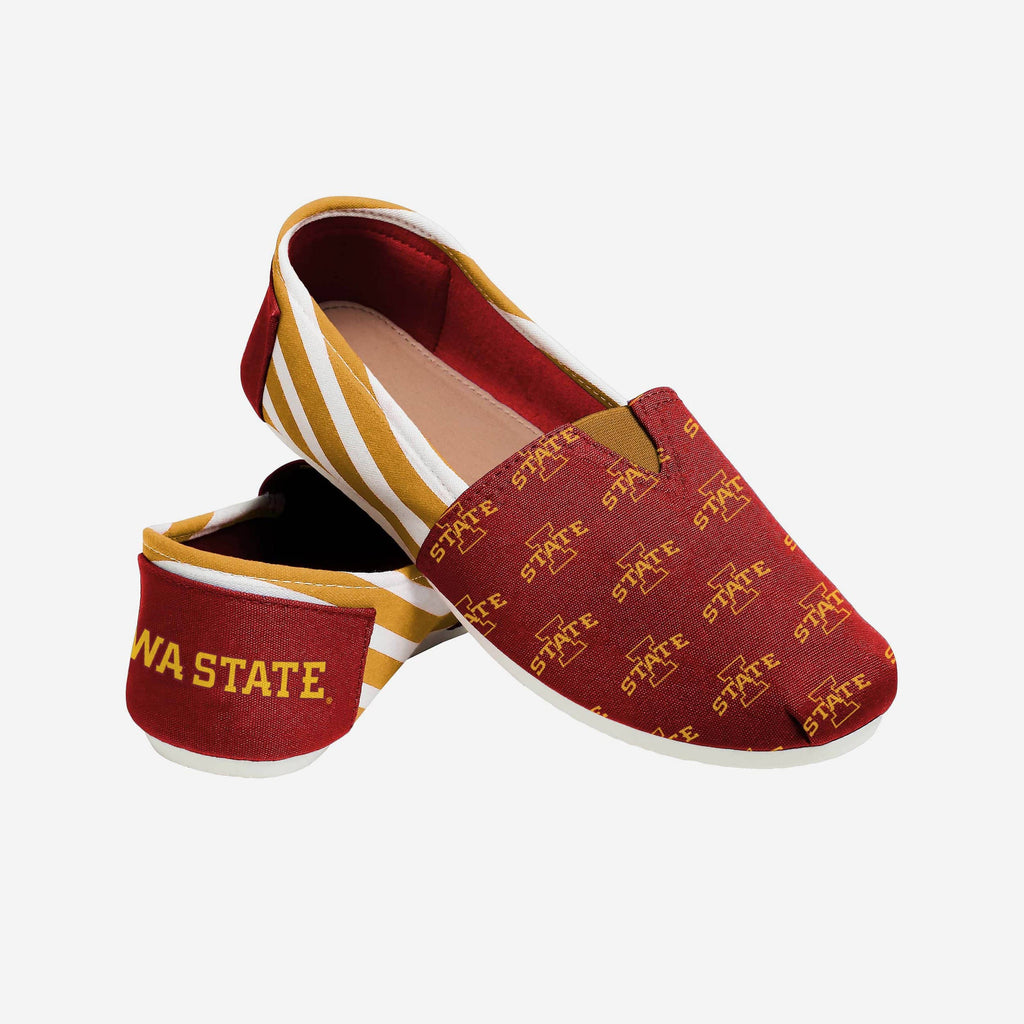 Iowa State Cyclones Womens Stripe Canvas Shoe FOCO