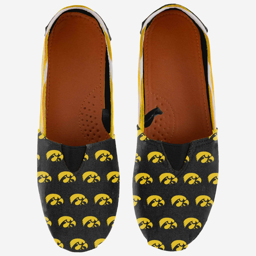Iowa Hawkeyes Womens Stripe Canvas Shoe FOCO